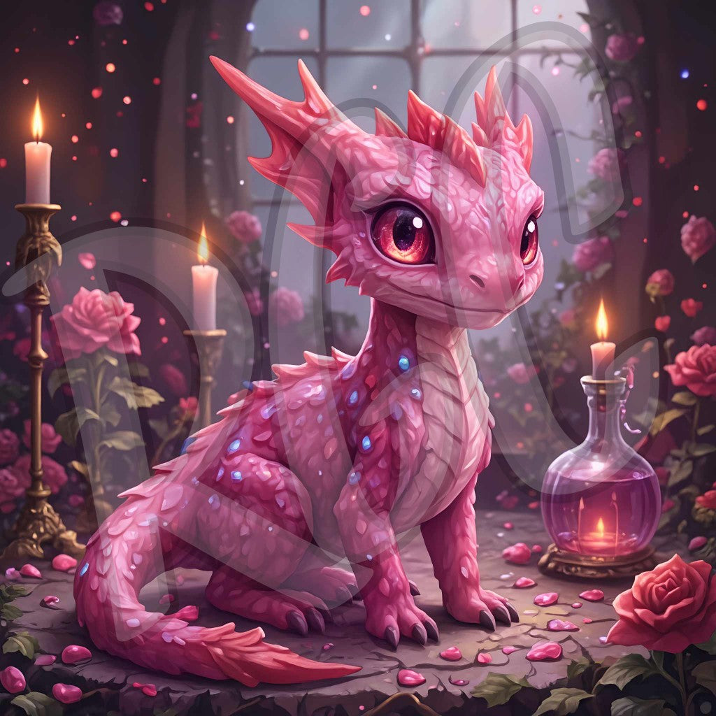 Pink Dragon – Rhinestone Goddess Creations